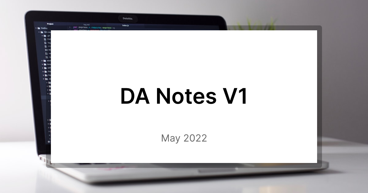 DA Notes V1